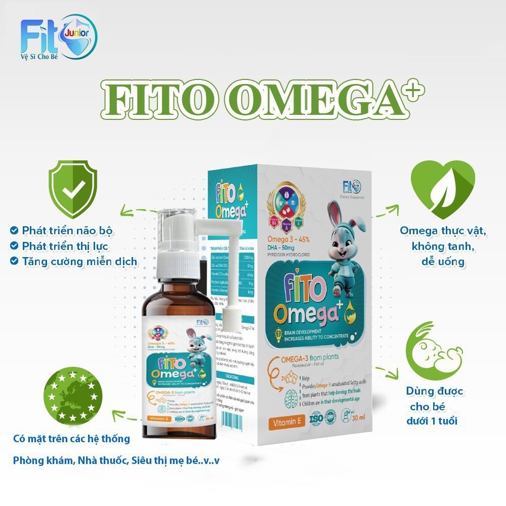 Omega DHA Giúp Não Bộ Phát Triển,Tăng Cường Thị Lực, Fito Junior Lọ ...