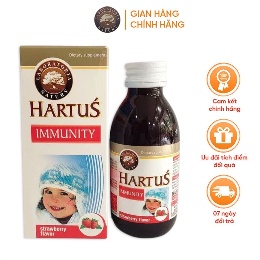 Siro Hartus Immunity 150ml - Tăng sức đề kháng cho bé, hỗ trợ miễn dịch ...