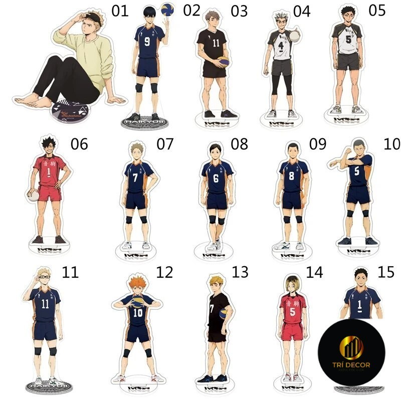 Mô hình Standee Haikyuu Hinata Shoyo Tobio Kenma Kuroo Akaashi Kotaro ...