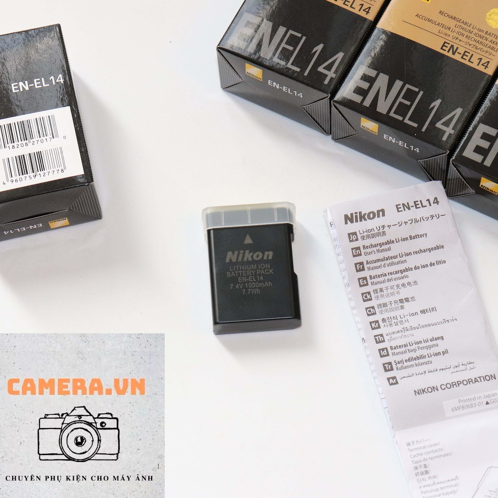 Pin Nikon EN-EL14 ( EL 14 ) Cho Nikon D3100, D3200, D3300, D3400, D5100 ...