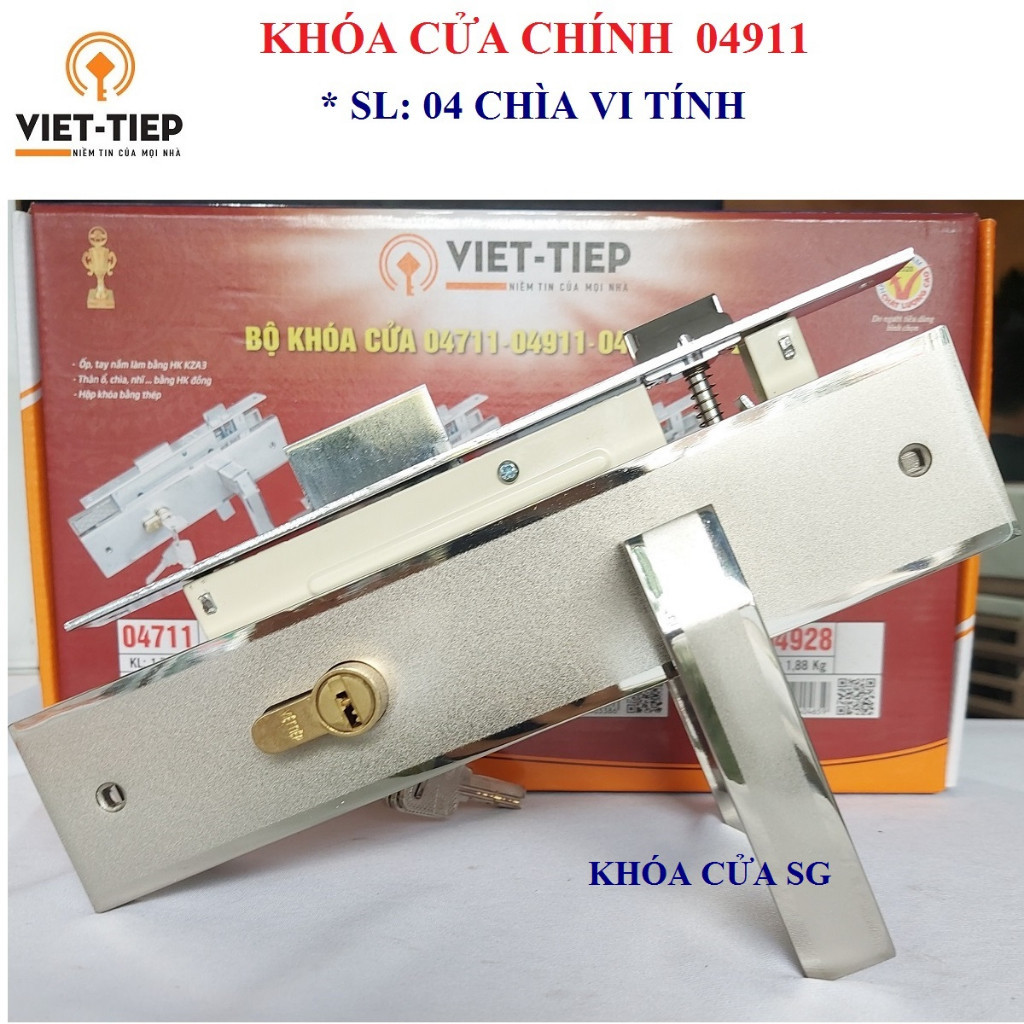 KHOÁ TAY GẠT VIỆT TIỆP CỬA CHÍNH 04911 - BH 3 NĂM | Shopee Việt Nam