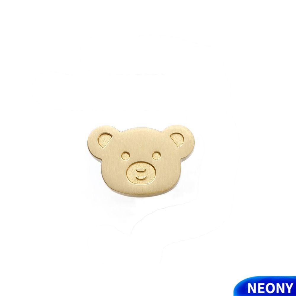 Núm tủ vàng NEONY, Tay cầm hoạt hình bằng đồng thau tối giản tình yêu ...