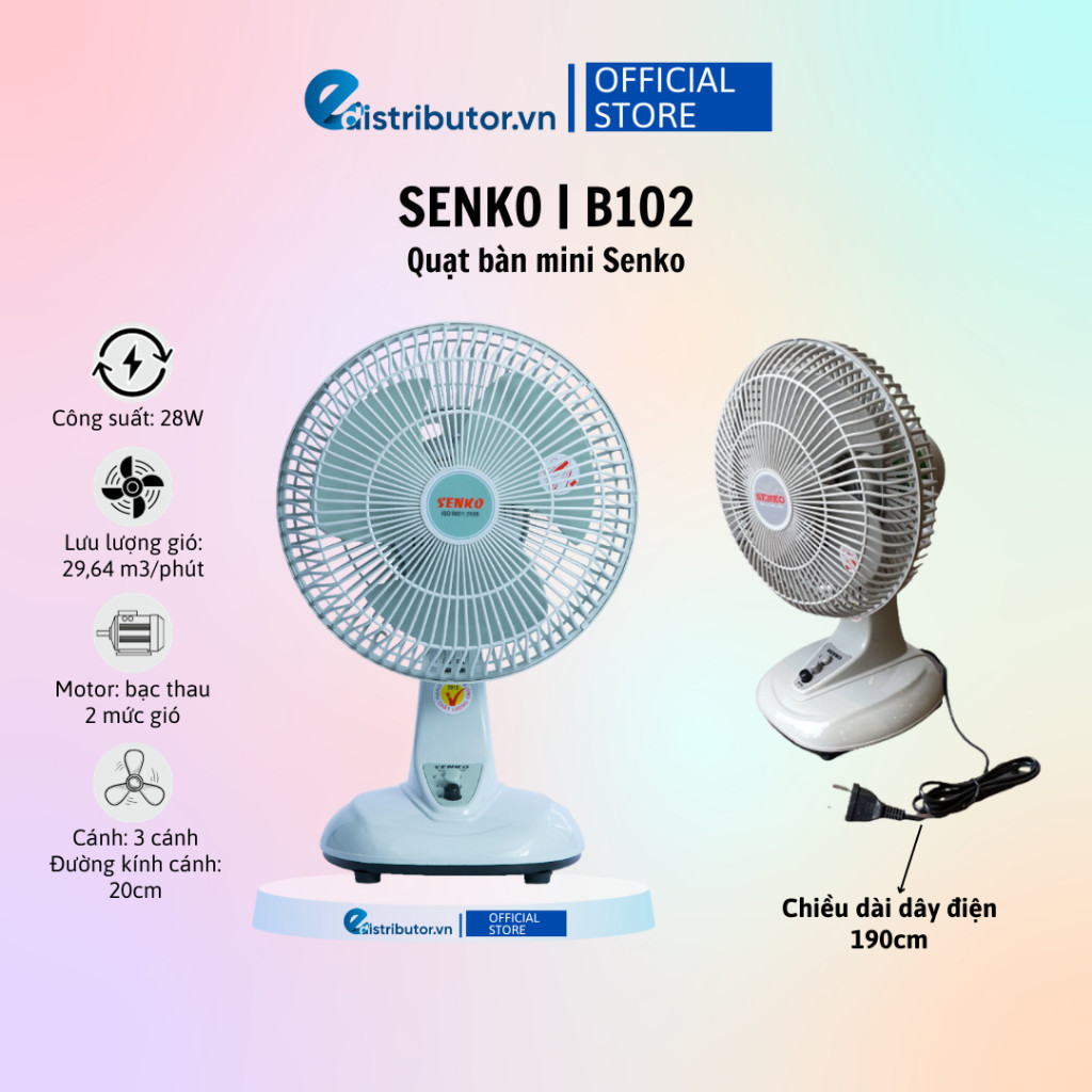 Quạt bàn mini SENKO B102 Chính Hãng - màu ngẫu nhiên | Shopee Việt Nam