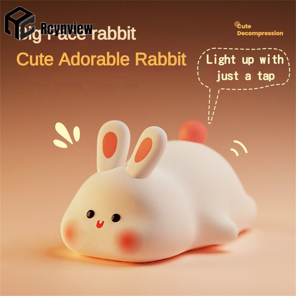 Thỏ Dễ Thương Đèn Ngủ LED Cảm Biến Cảm Ứng Hoạt Hình Trẻ Em Đèn Ngủ Mặt ...