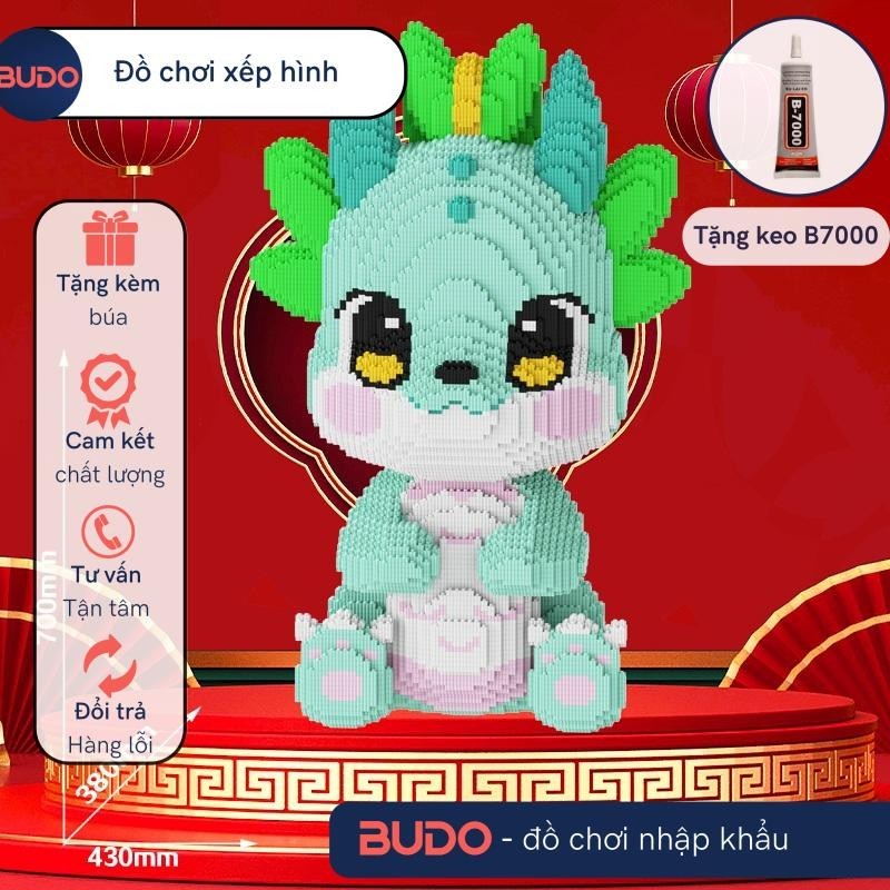 phúc long tiểu long 80cm 83cm 70cm (TẶNG BÚA+KEO) BUDO rồng năm mới bính thìn 2024 cỡ lớn đồ ...
