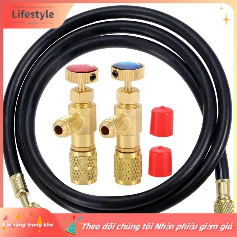 [Lối sống] Van sạc lạnh R12 R410, với ống làm lạnh AC 59 inch R410A, Van bi điều khiển dòng chảy ...