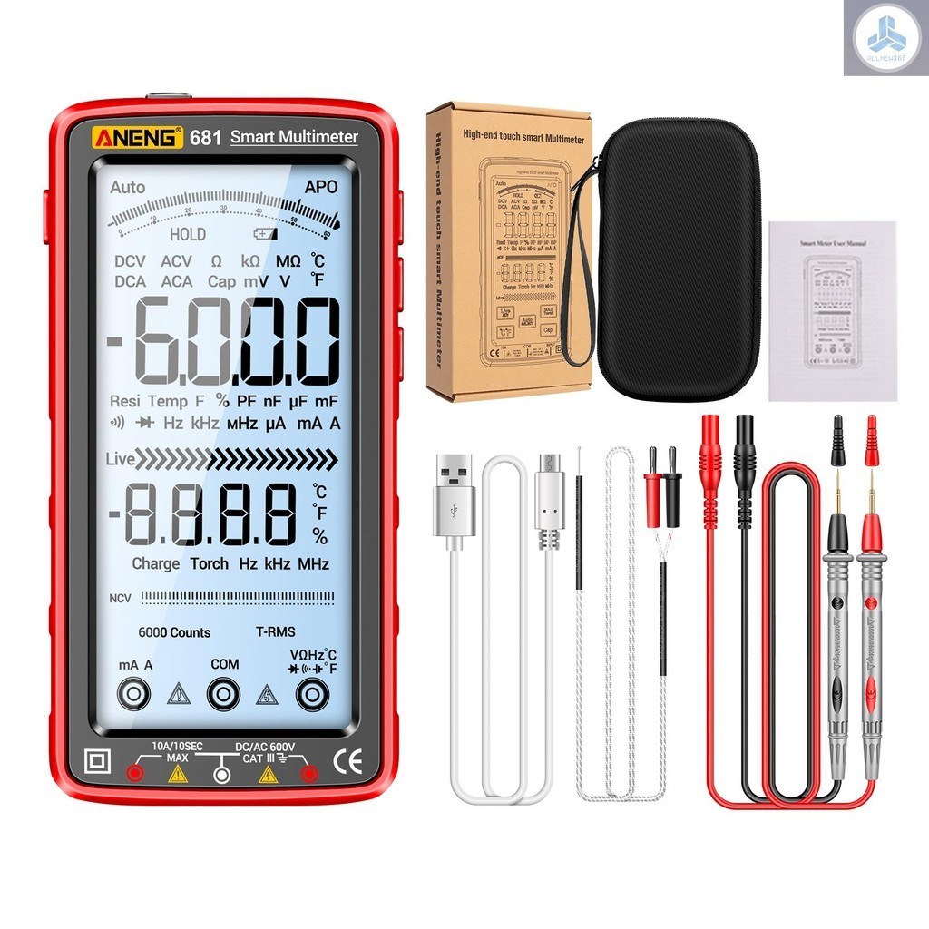 Aneng 681 6000 Đếm Đồng hồ vạn năng kỹ thuật số Đồng hồ đo đa năng ...