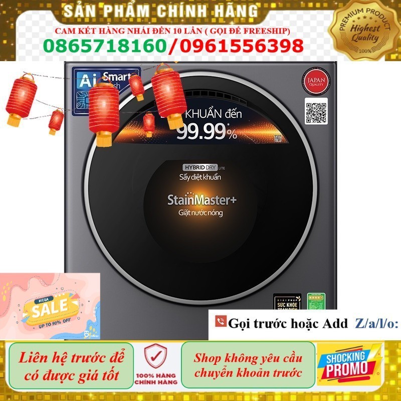 Kho Máy giặt lồng ngang Panasonic Inverter 9Kg NA-V90FC1LVT | Shopee Việt Nam