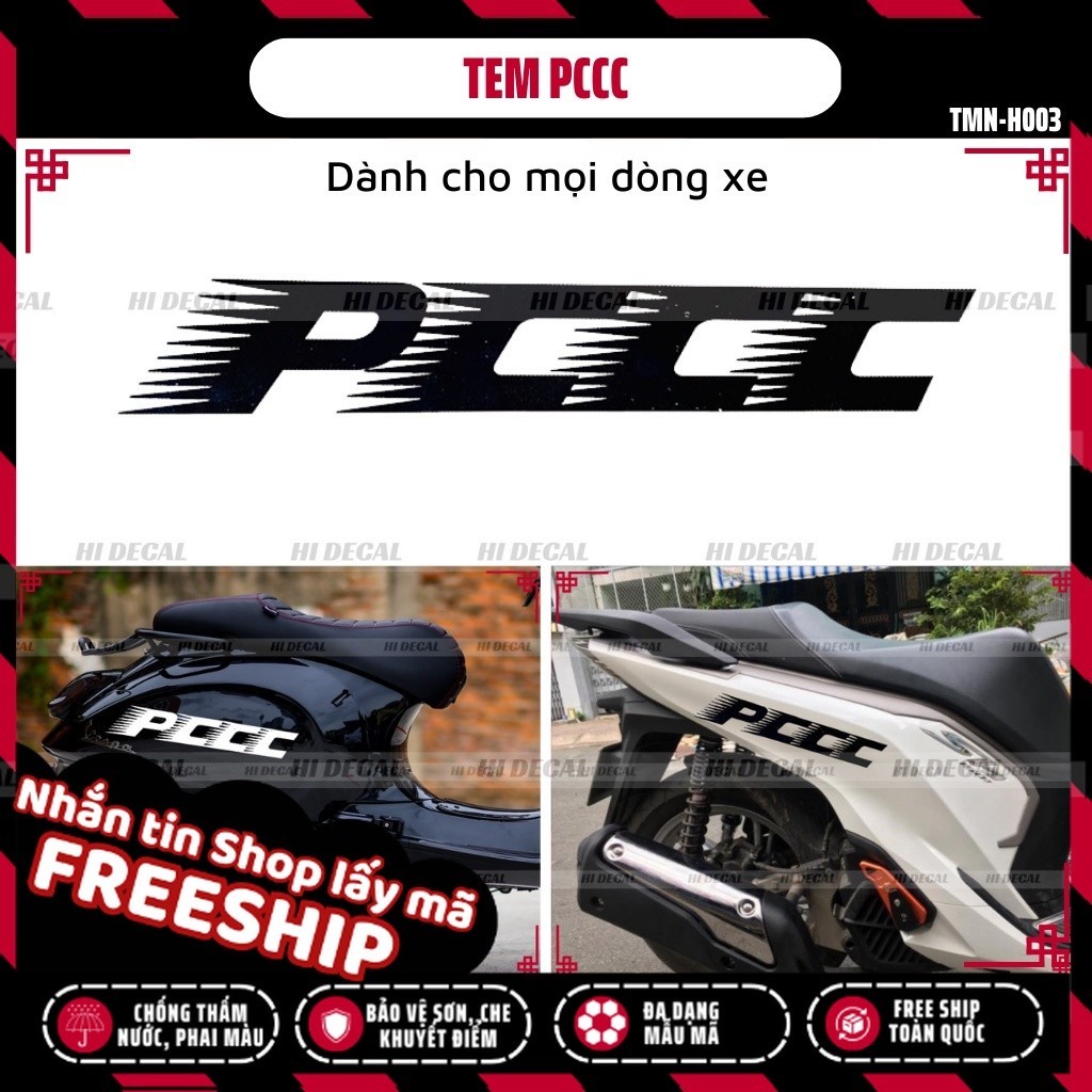 [1 chiếc] Tem PCCC Phản Quang dán xe cho mọi dòng xe | TMN-H003 | Decal ...