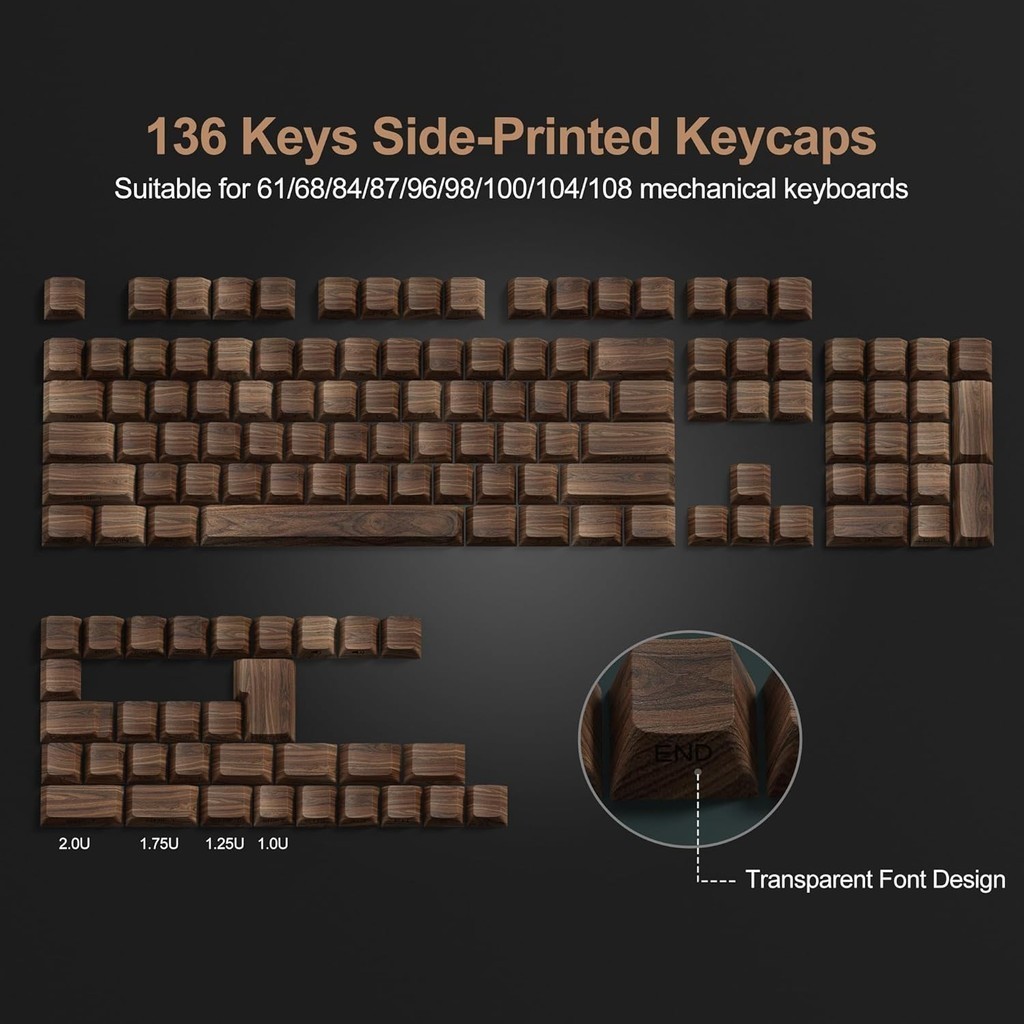 Xvx PBT Keycaps - Keycaps in bên, Shine Through Custom Key caps 75% ...