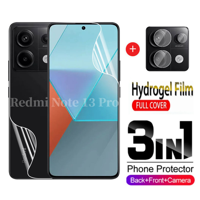 Miếng Dán Hydrogel 3 Trong 1 Bảo Vệ Ống Kính Máy Ảnh Cho Redmi Note 13 Pro Plus 13Pro Note13 5G ...