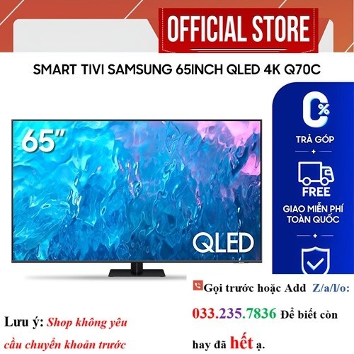 Smart Tivi Samsung 65 inch QLED 4K Q70C