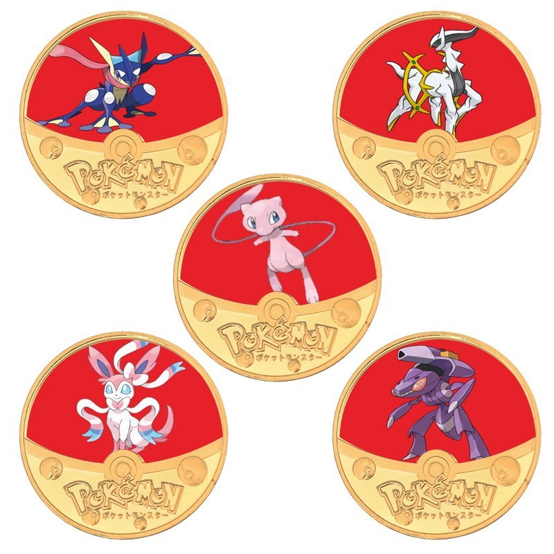 Pokemon Hoạt Hình Hàng Hóa Đồng Xu Kỷ Niệm Đúc Huy Hiệu Đồng Xu Kim ...
