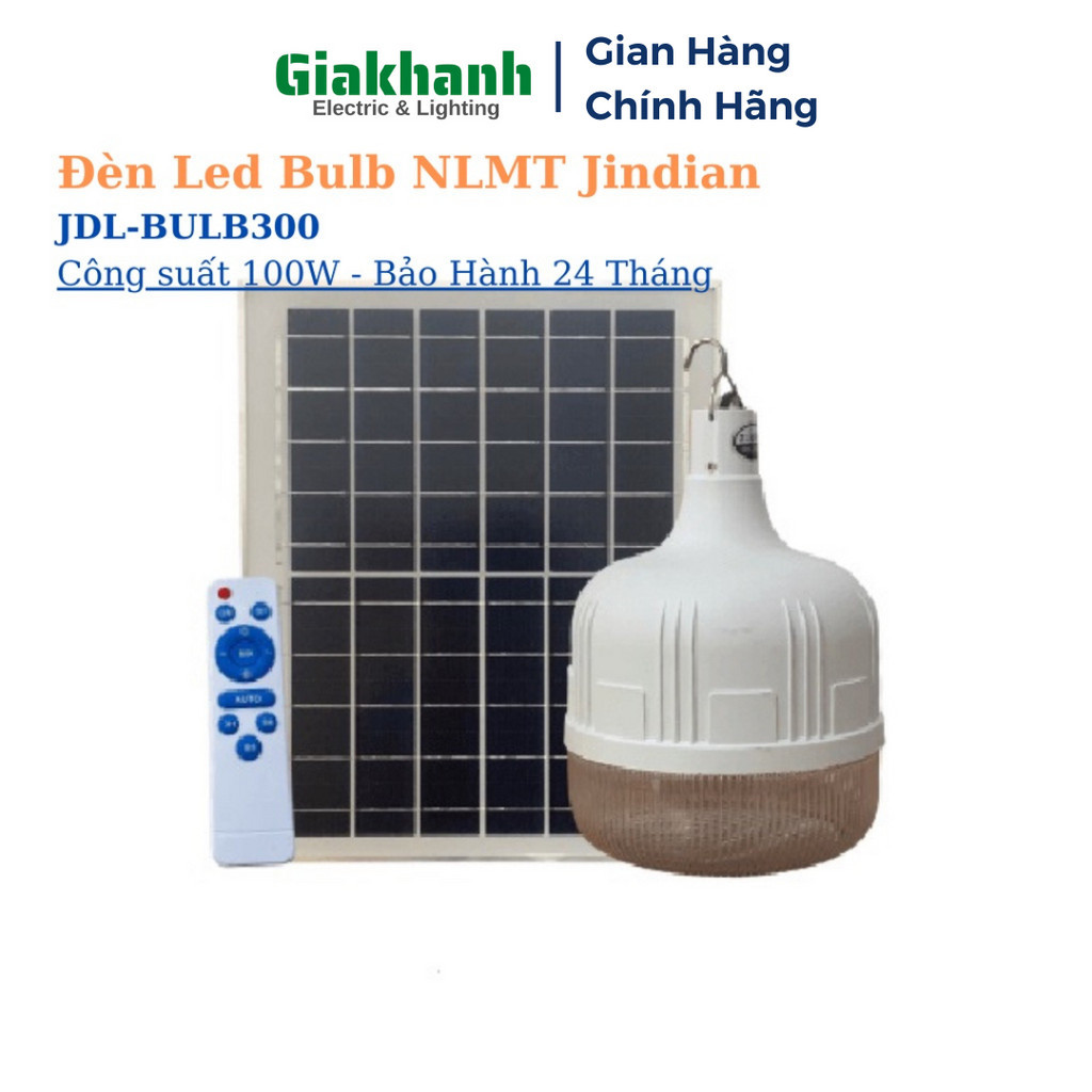 Đèn Led Bulb Năng Lượng Mặt Trời 100W Jindian JDL-BULB300 | Shopee Việt Nam