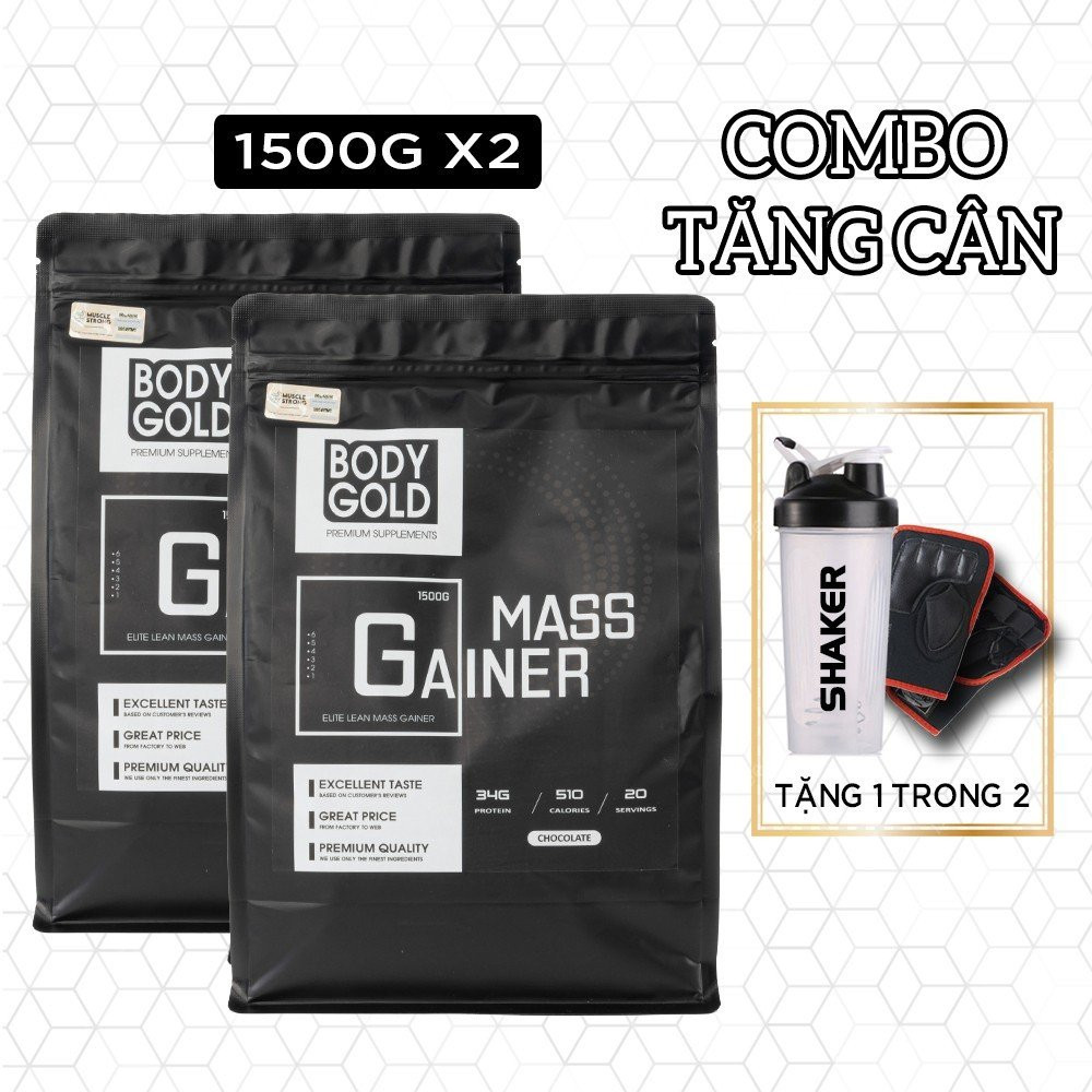 Sữa Tăng Cân - Tăng Cơ ELITE LEAN MASS GAINER BODY GOLD - COMBO 2 Túi ...