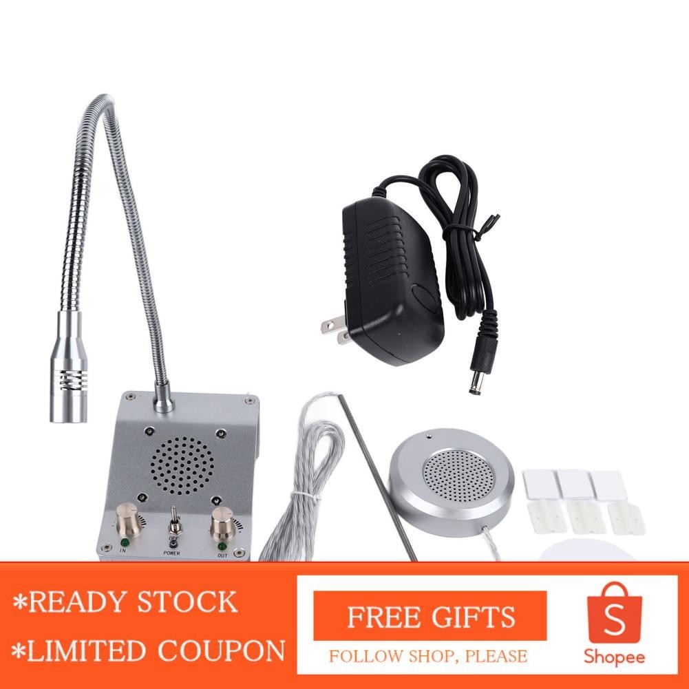 Window Microphone Clear Sound Transmission 2 Way Intercom Speaker ...