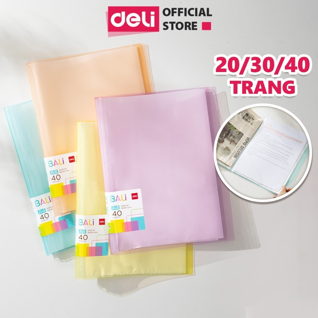 [VPP DELI] File Tài Liệu File Lá Học Sinh Deli Đa Năng A4 Bìa Kẹp Tệp ...