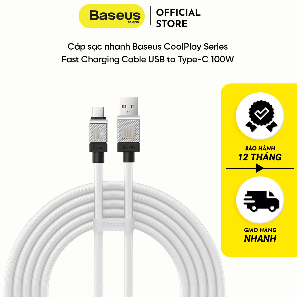 Cáp sạc nhanh Baseus CoolPlay Series Fast Charging Cable USB to Type-C 100W | Shopee Việt Nam