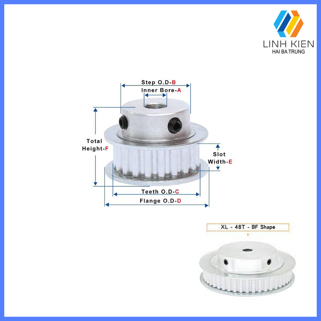 [Có sẵn] Puly XL, Pulley XL BF 18 Răng Rộng 14mm | Shopee Việt Nam
