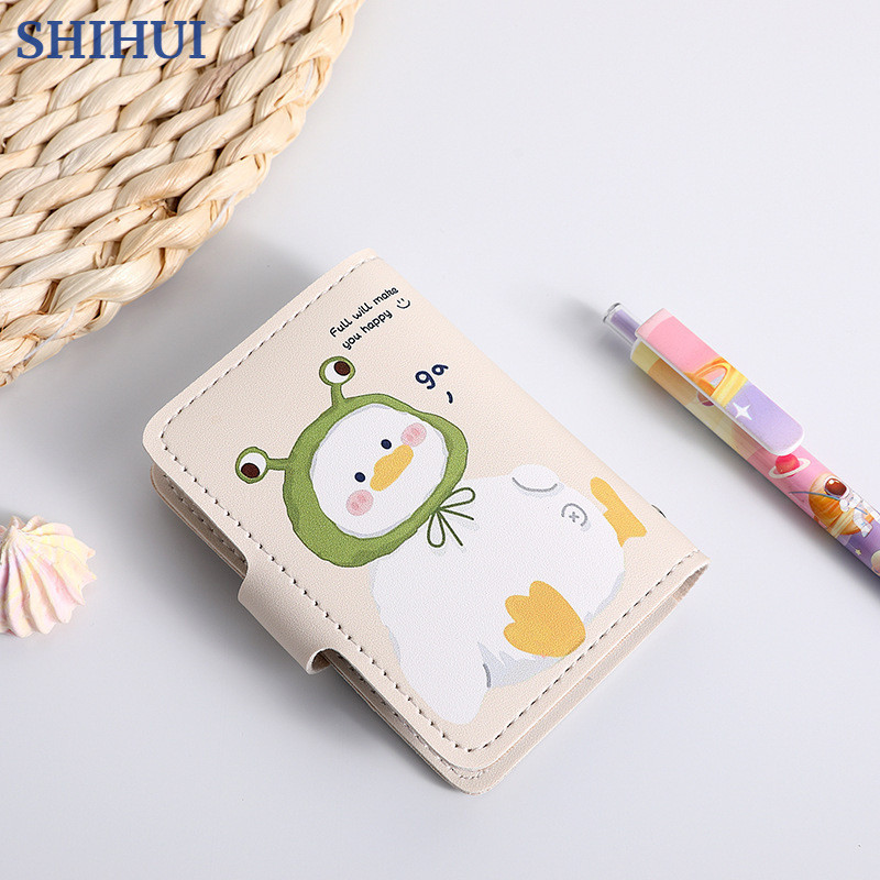 Shihui Ví đựng thẻ dễ thương, hoạt hình, nhỏ, tươi mát, cá nhân, sáng ...