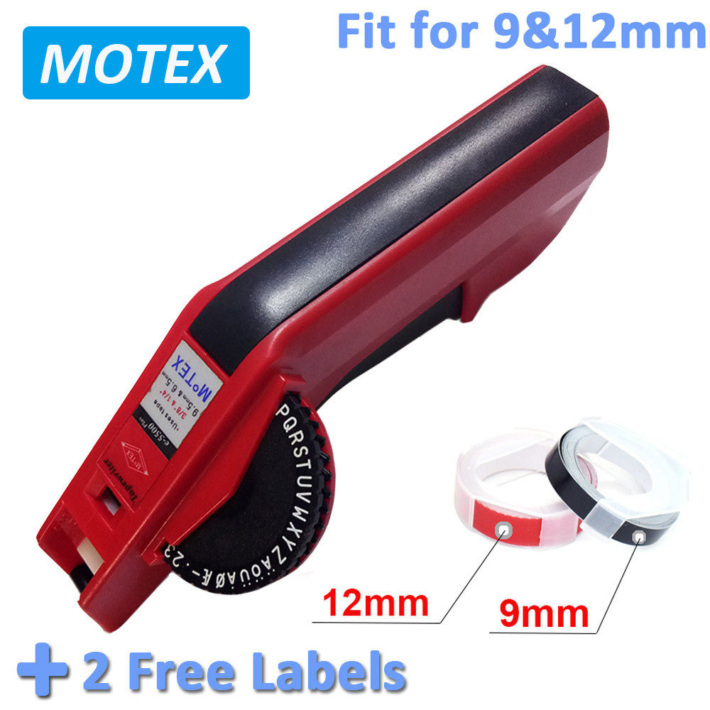 Motex E-5500 E505 Máy làm nhãn thủ công E5500 Phù hợp với 6 / 9 / 12mm ...