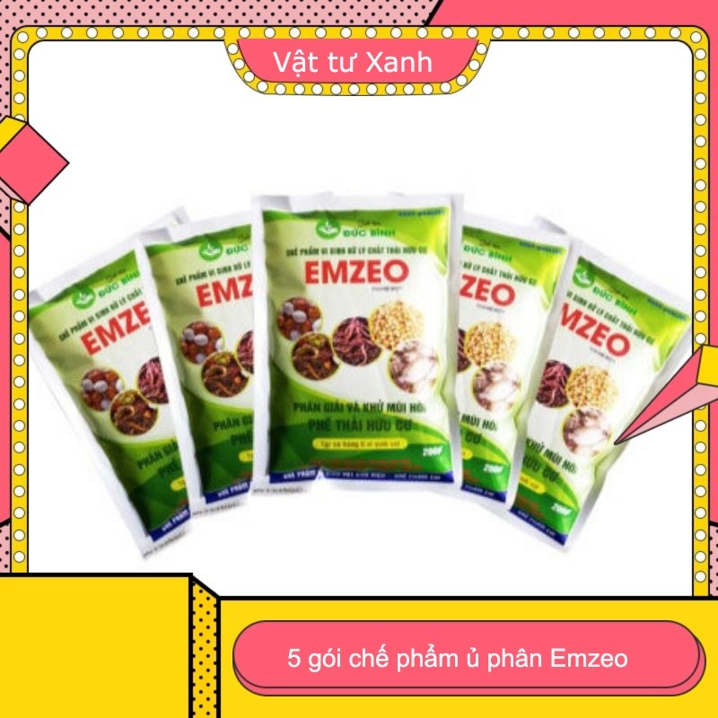 Combo 5 gói chế phẩm vi sinh EMZEO ủ phân hữu cơ (Gói 200gram) | Shopee ...