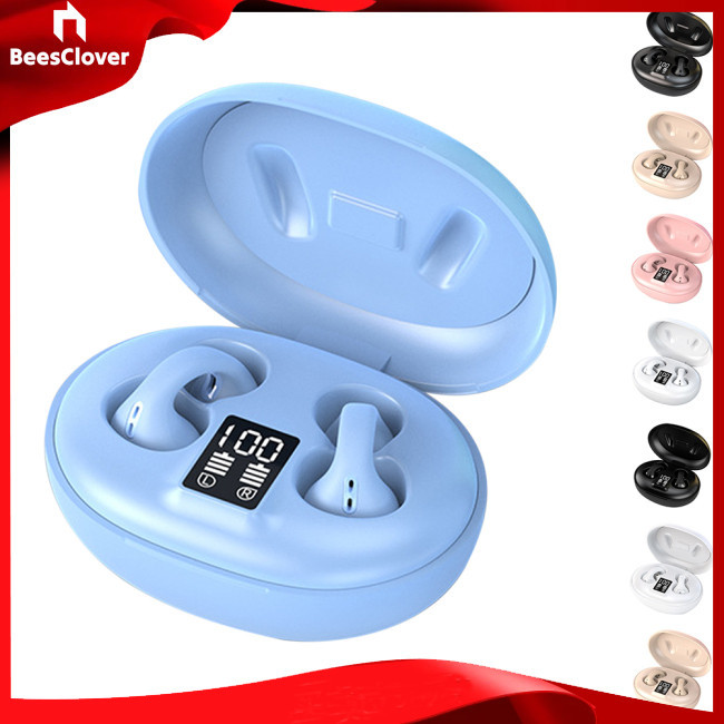 Tai nghe không dây BeesClover có màn hình nguồn Vỏ sạc Tai nghe Kẹp trên tai nghe Tai nghe khử ...