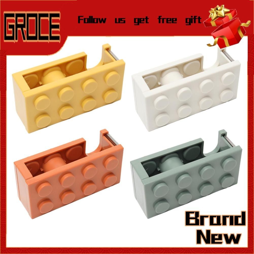 Grocerybazaar Desk Tape Dispenser Building Block Shape Easy Cutting ...