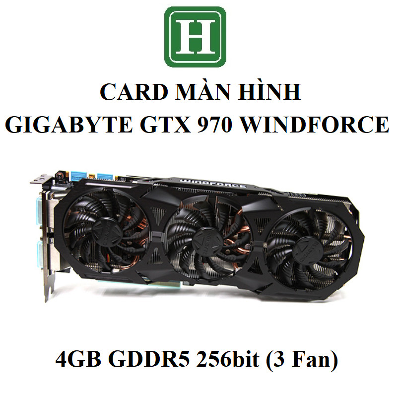 Card màn hình Gaming GIGABYTE GTX 970 G1 (3 fan) 4GB GDDR5 256bit, hàng ...