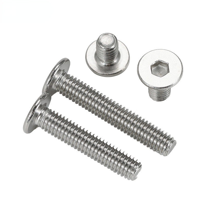 [Xjk] Cod Vận chuyển nhanh SUS304 Vít đầu phẳng CM Đầu mỏng hình lục giác Ổ cắm vít Đầu phẳng ...