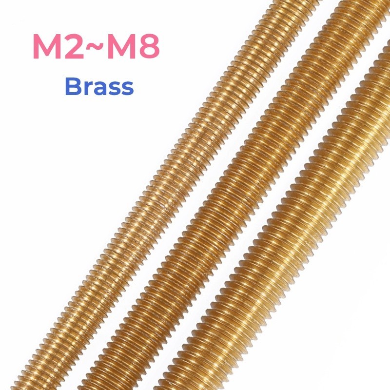Thanh ren bằng đồng thau M2 M2.5 M3 M4 M5 M6 M8 Bu lông số liệu nguyên ...