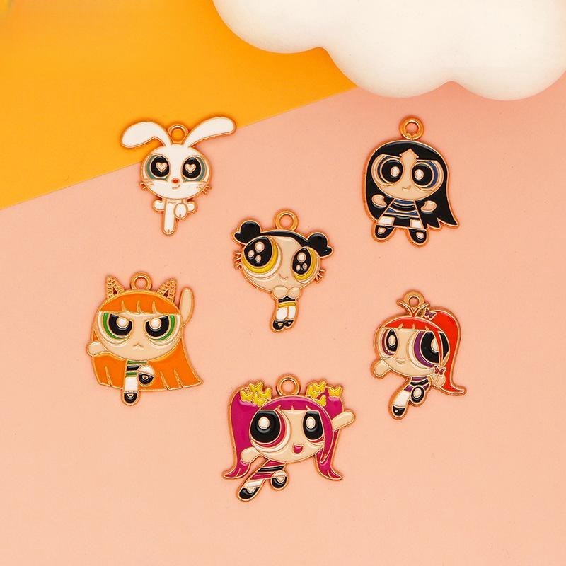 Kpop Idol NWJNS The Powerpuff Girls X NJ Charms DIY Hợp kim nhỏ giọt ...