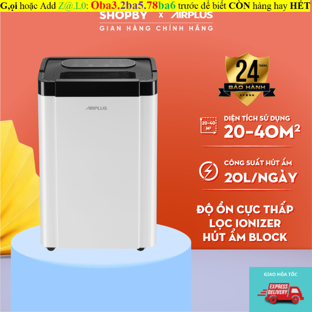 Còn 1c-Máy hút ẩm block 20 lít nhập khẩu AIRPLUS AP20-1909EE - công suất hút 20l/ ngày - bảo ...