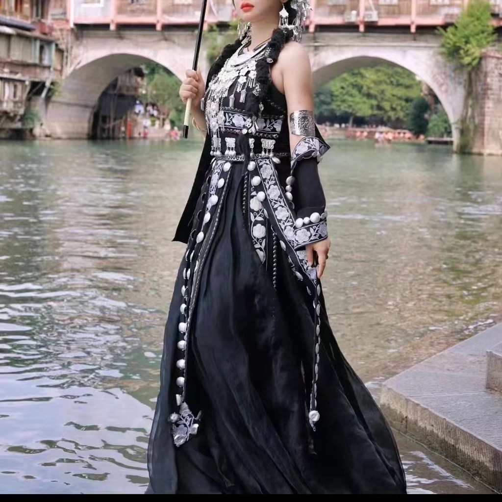 [Trong kho] Trang phục dân tộc Miao cho phụ nữ, bộ ảnh du lịch Miao ...