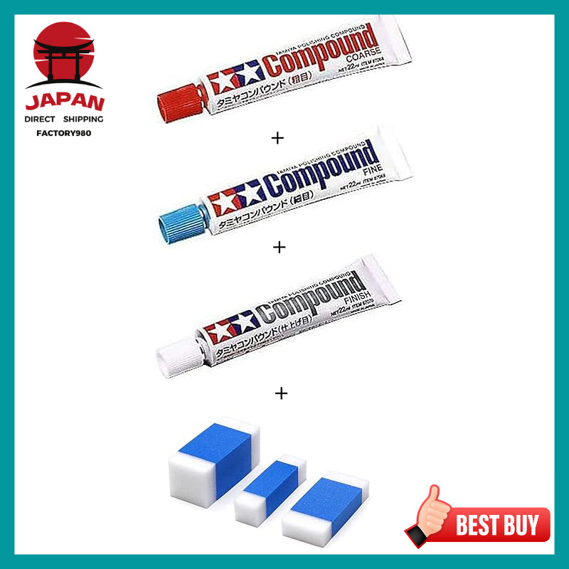 【Directly from Japan】 Tamiya Compound (Coarse) + Tamiya Compound (Fine ...