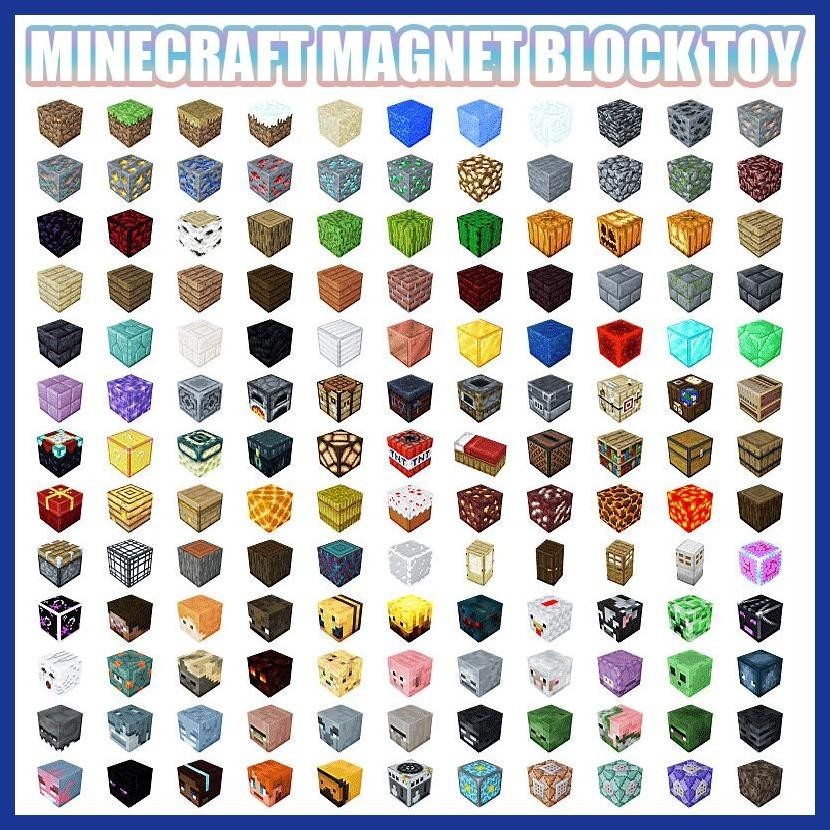 Đồ Chơi Khối Nam Châm Lắp Ráp Minecraft 2CM DIY | Shopee Việt Nam