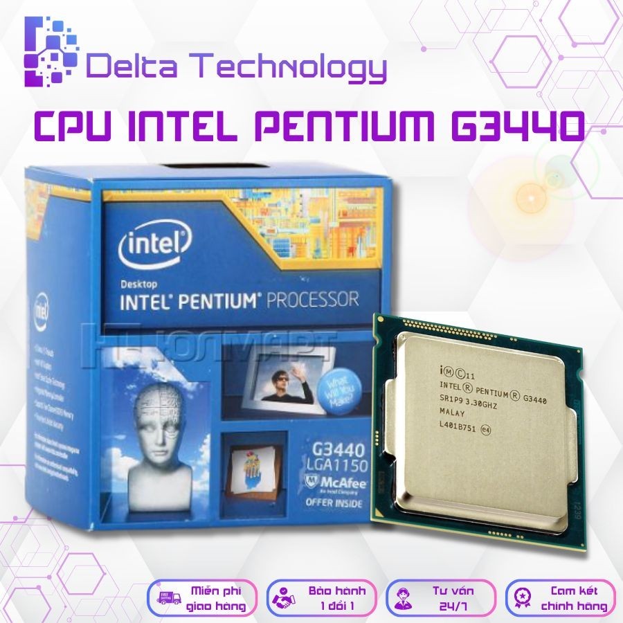 CPU Intel Pentium G3440 - Tốc độ 3.3Ghz, 2 nhân 2 luồng, 3MB Cache, 53W ...
