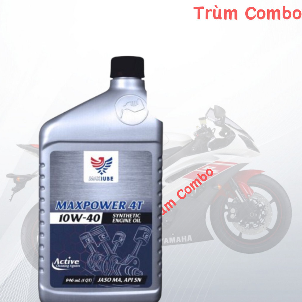 Nhớt tổng hợp MAXLUBE MAXPOWER 10W40 dành cho xe số, côn tay - Nhập ...