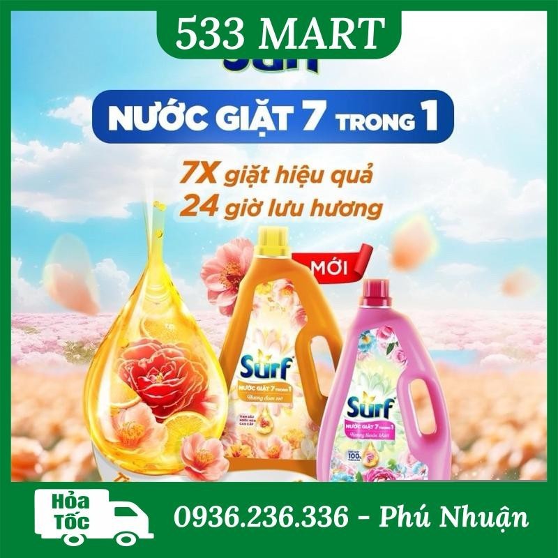 [Unilever] Nước Giặt SURF 7 Trong 1 Tinh Dầu Nước Hoa 3.6kg | Shopee ...