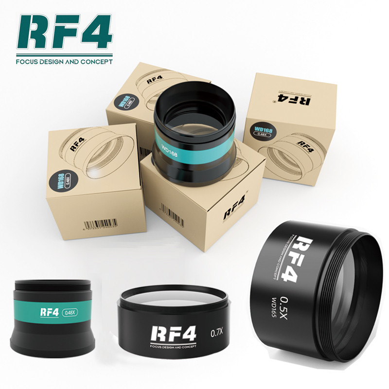 Rf4 WD165 0.5X 0.7X 0.48X Kính hiển vi Ống kính thủy tinh Kính hiển vi ba mắt Kính hiển vi phụ ...