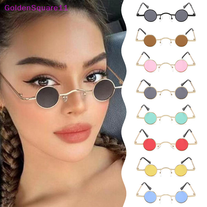 Goldens Vintage Punk Tròn Kính Mát Nữ Nam Thời Trang Kim Loại Nữ Kính ...