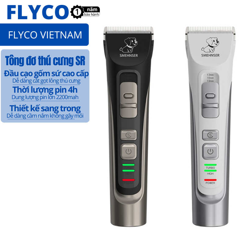 Máy Cắt Lông Thú Chó Mèo Tông Đơ Điện Loại Công Suất Lớn Chuyên Nghiệp Flyco - Bảo hành 1 năm ...
