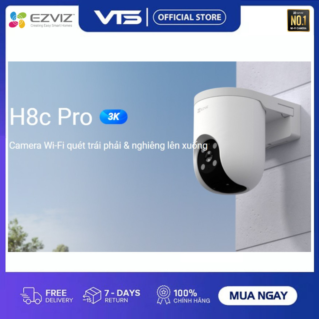 Camera Wifi EZVIZ H8C 3MP Xoay 360 Độ | Shopee Việt Nam