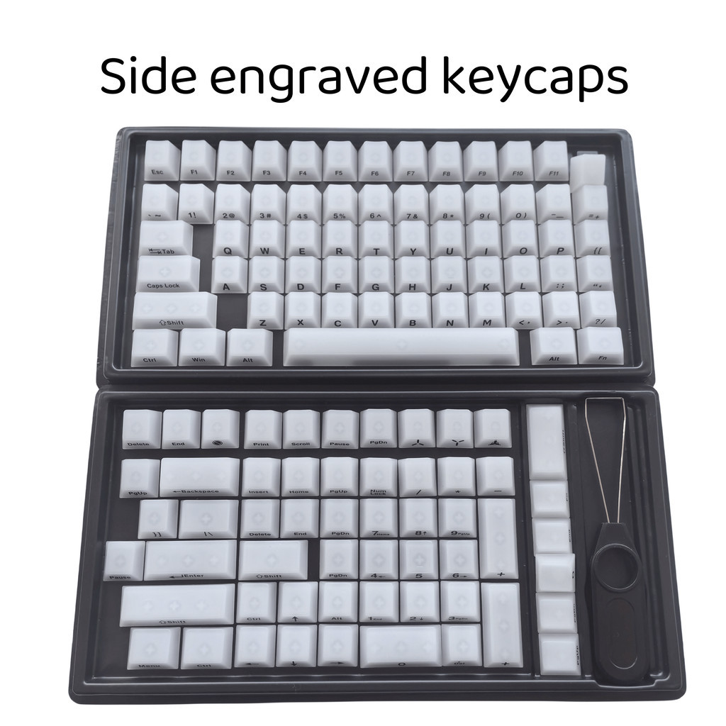 122 Phím Sương Mù Trong Suốt Matte Milky White Keycap PC ABS Chất Liệu ...