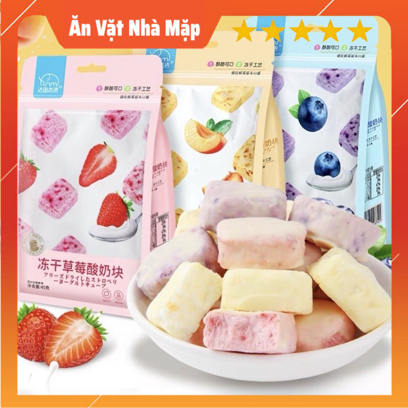 Sữa Chua Khô Sấy Lạnh Trái Cây YUMI 45gr Nhiều Vị Siêu Ngon | Shopee ...