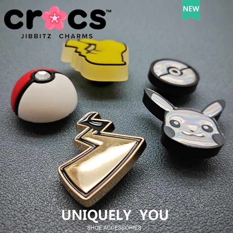 Charm crocs jibbitz Giày Phụ Kiện LED Pikachu Pokémon Hoạt Hình Dễ ...