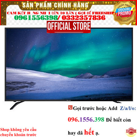 Kho Smart Tivi Sharp 60 inch 4T-C60BK1X 4K Ultra HD | Shopee Việt Nam