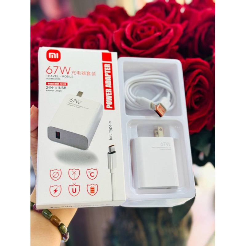 Bộ Sạc Nhanh Xiaomi Mi 67W - Cáp Sạc 6A USB Type-C có Mi Turbo Charge 67w (BH 12 Tháng) | Shopee ...