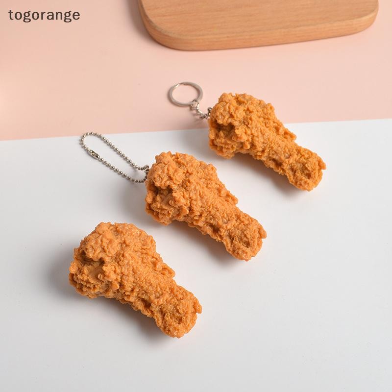[Tog] Móc khóa thực phẩm giả Gà rán Nuggets Chân gà Mặt dây chuyền thức ...