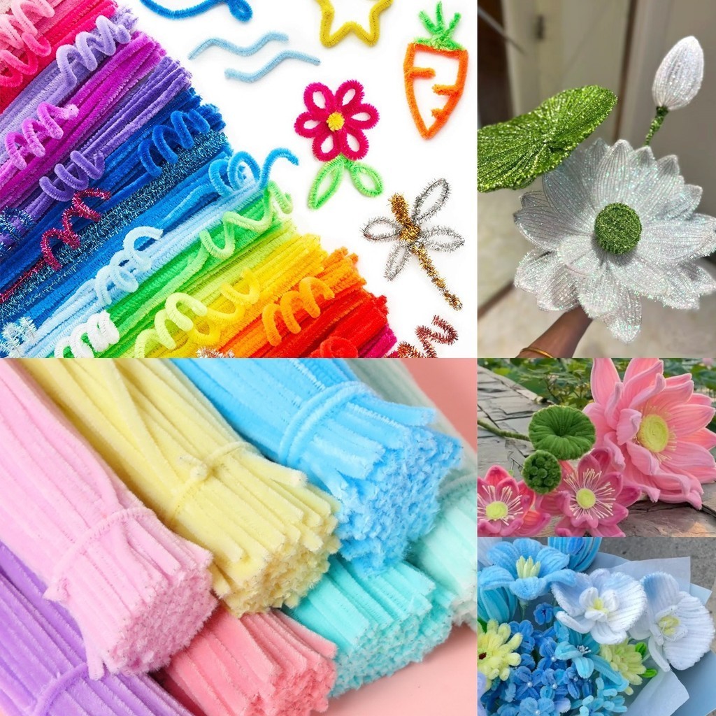[Còn hàng] 100 Cái / bộ 30cm Fil Chenille Stems Stick Pipe Cleaner Đồ ...